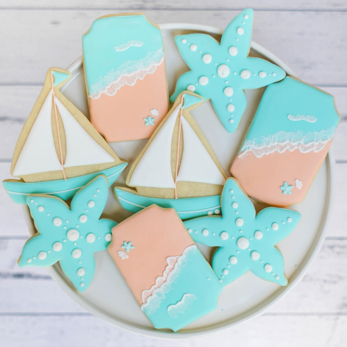 Custom Cookies | Beach & Ocean Theme | Down By The Sea Collection ...