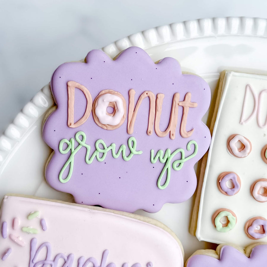 Custom Birthday Cookies | Donut Grow Up – Southern Sugar Bakery
