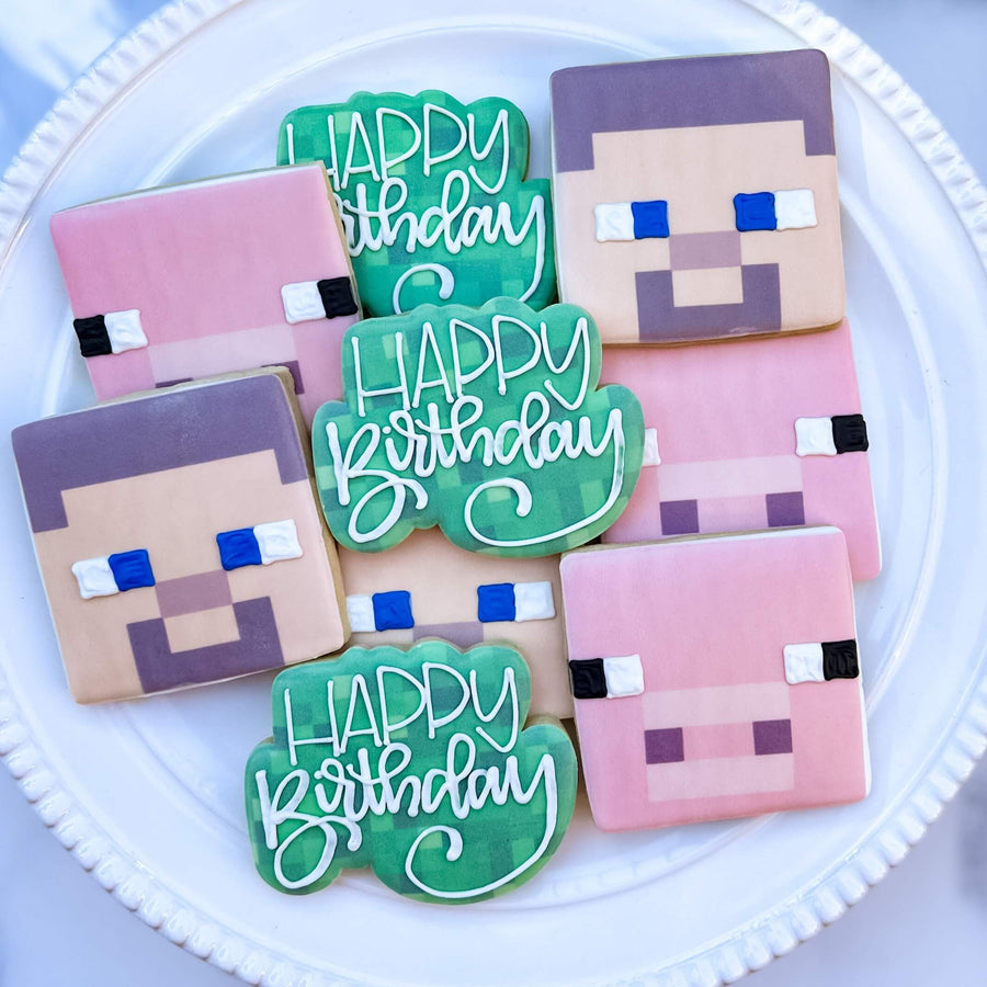 Custom Cookies | Birthday | Minecraft – Southern Sugar Bakery