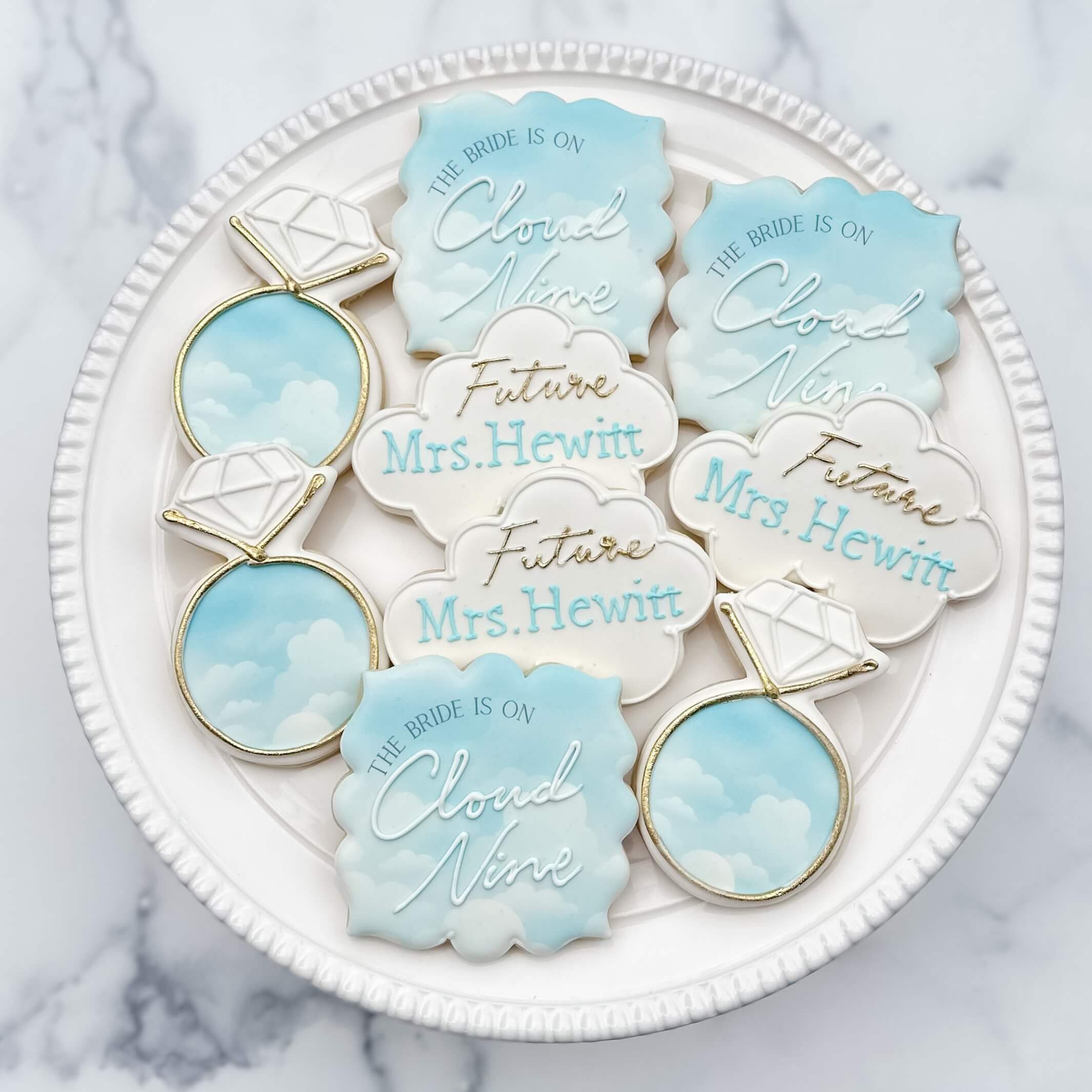Custom Cookies | Bridal Shower | On Cloud Nine – Southern Sugar Bakery