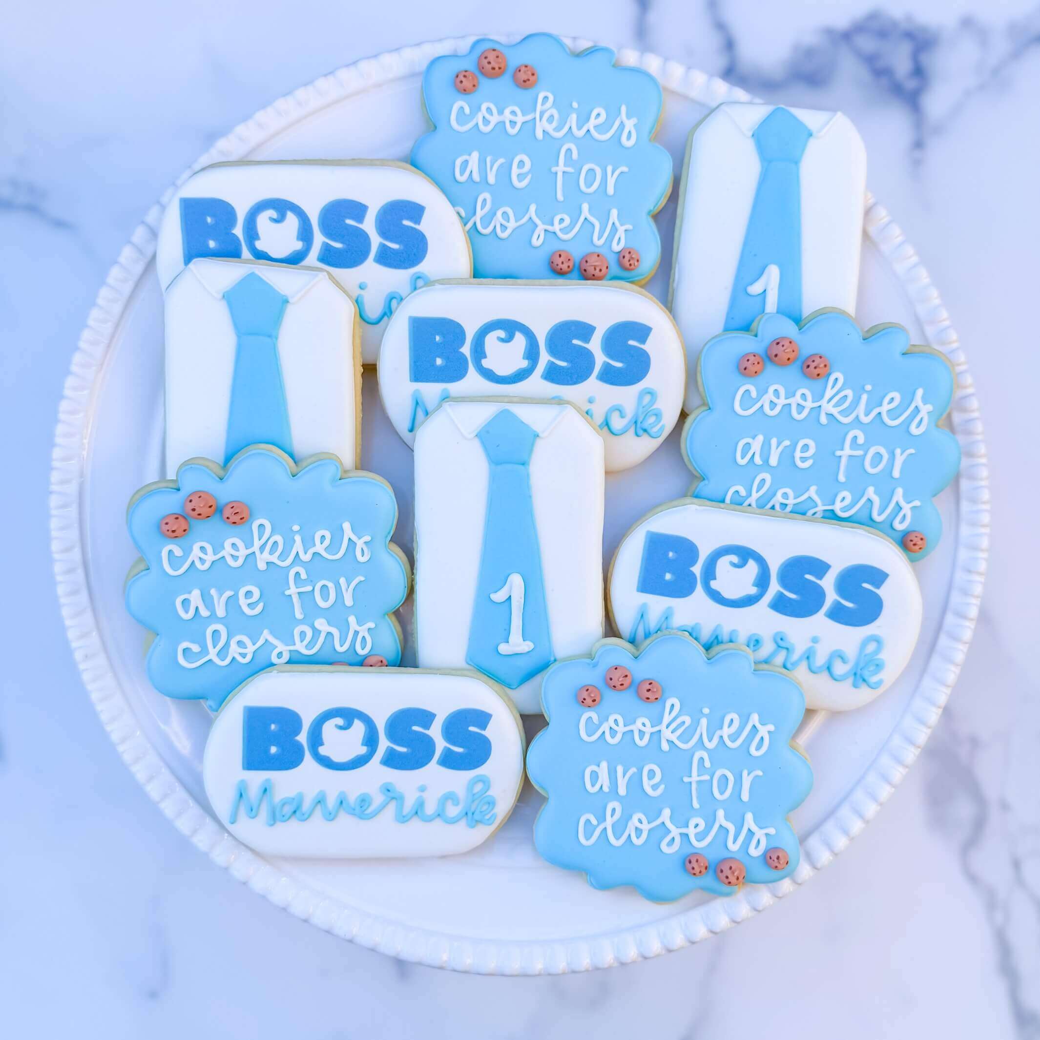 Custom Cookies | Baby Birthday | Boss Baby – Southern Sugar Bakery