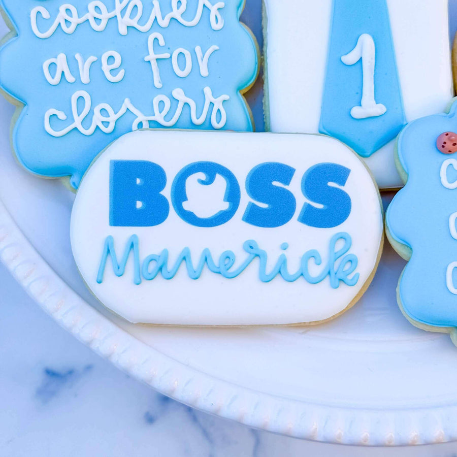 Custom Cookies | Baby Birthday | Boss Baby – Southern Sugar Bakery