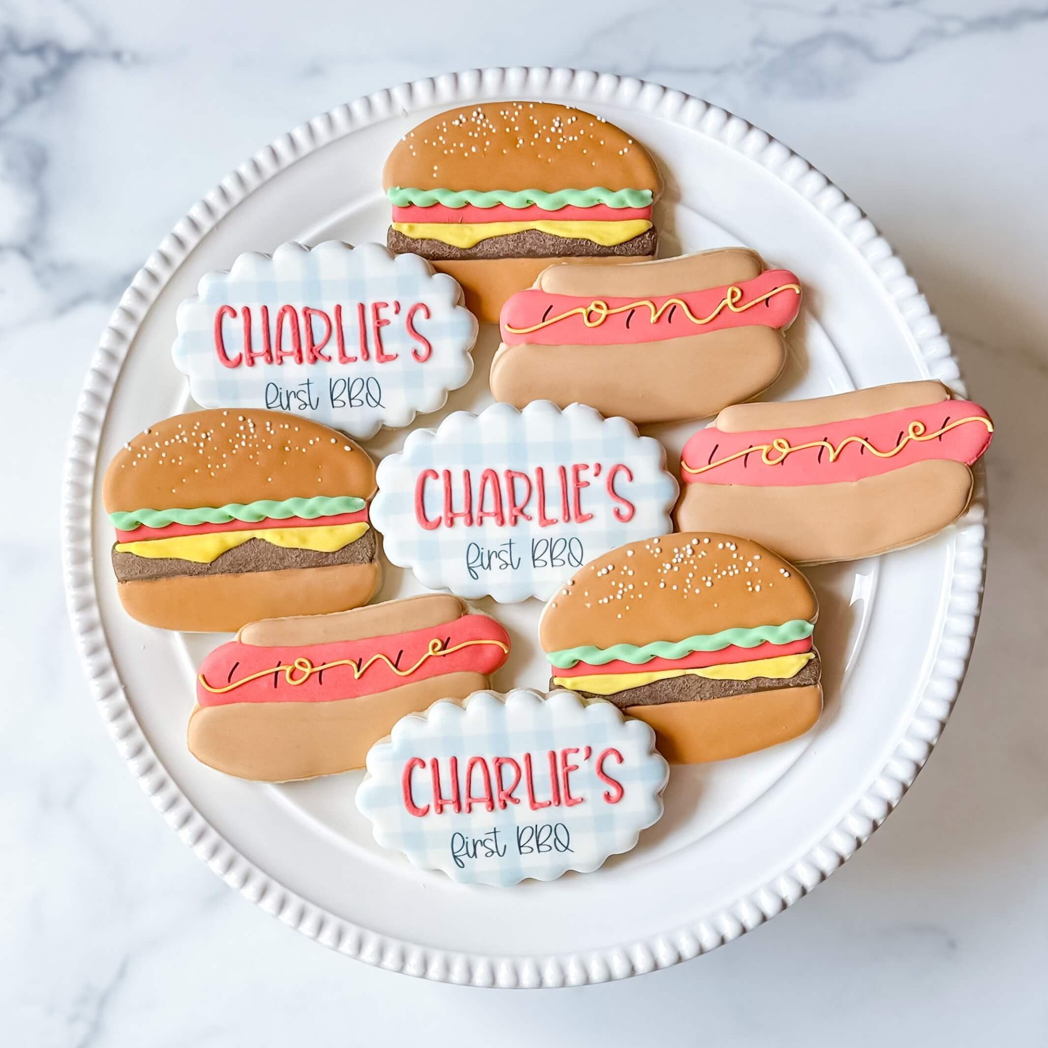 Custom Birthday Cookies | First BBQ – Southern Sugar Bakery