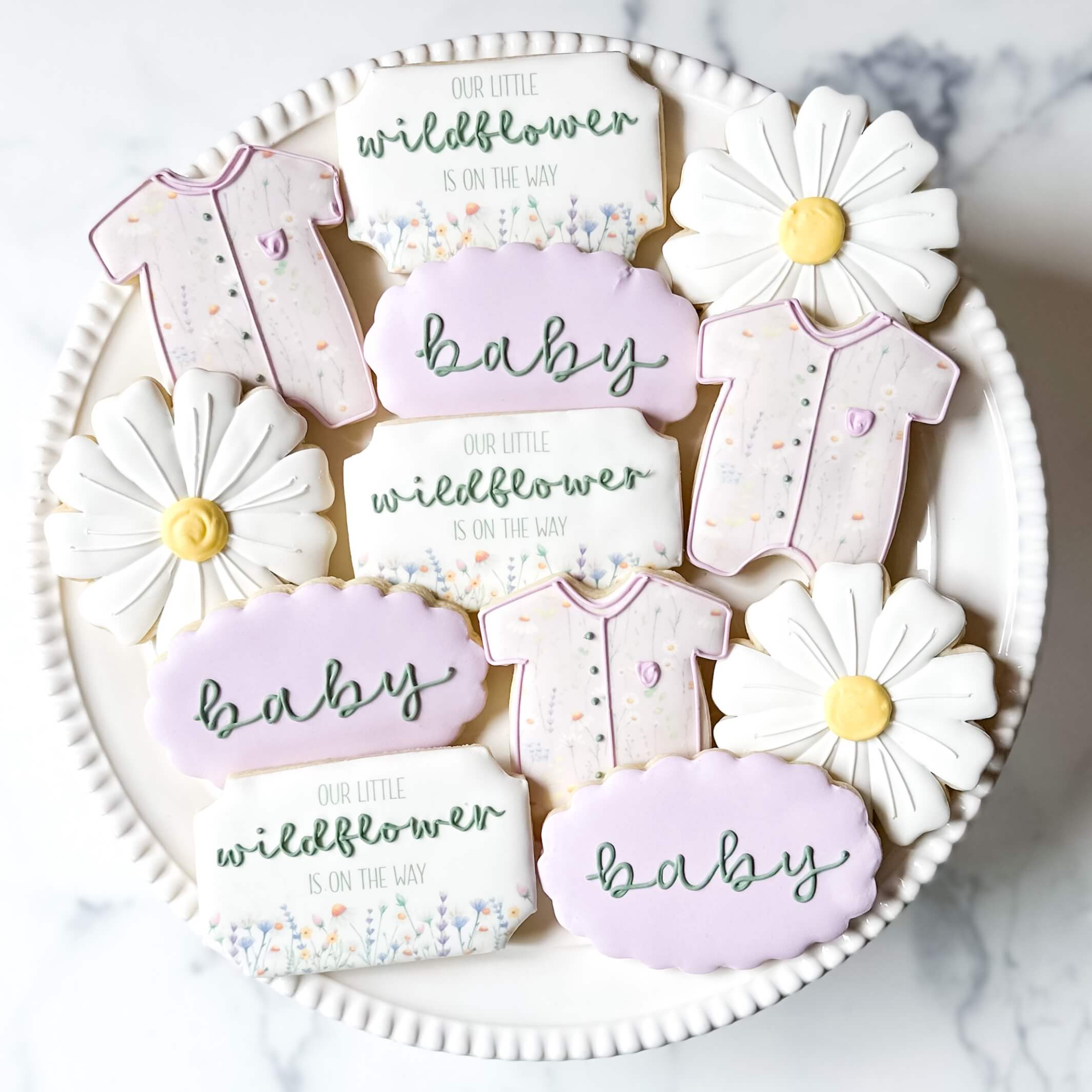Custom Cookies | Newborn | Wildflower Baby – Southern Sugar Bakery