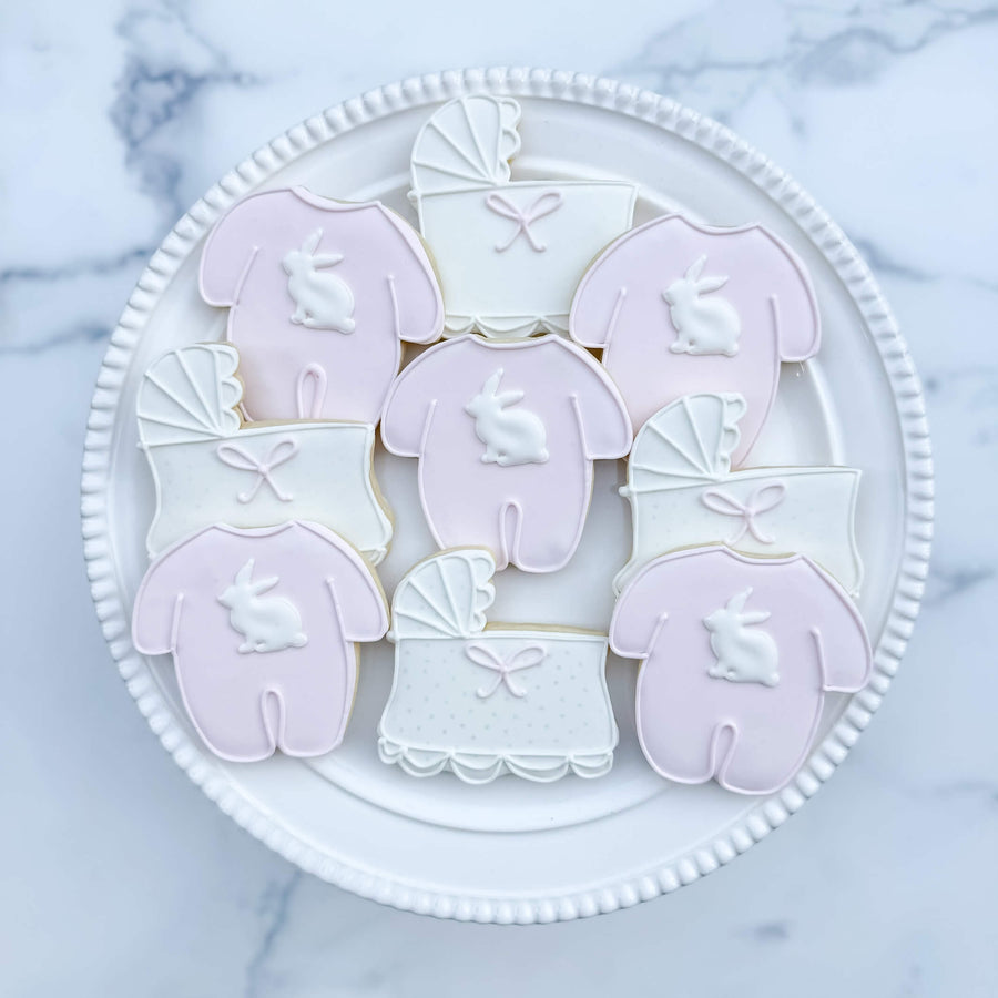 Baby Announcement | Custom Cookies | Snuggle Bunny – Southern Sugar Bakery