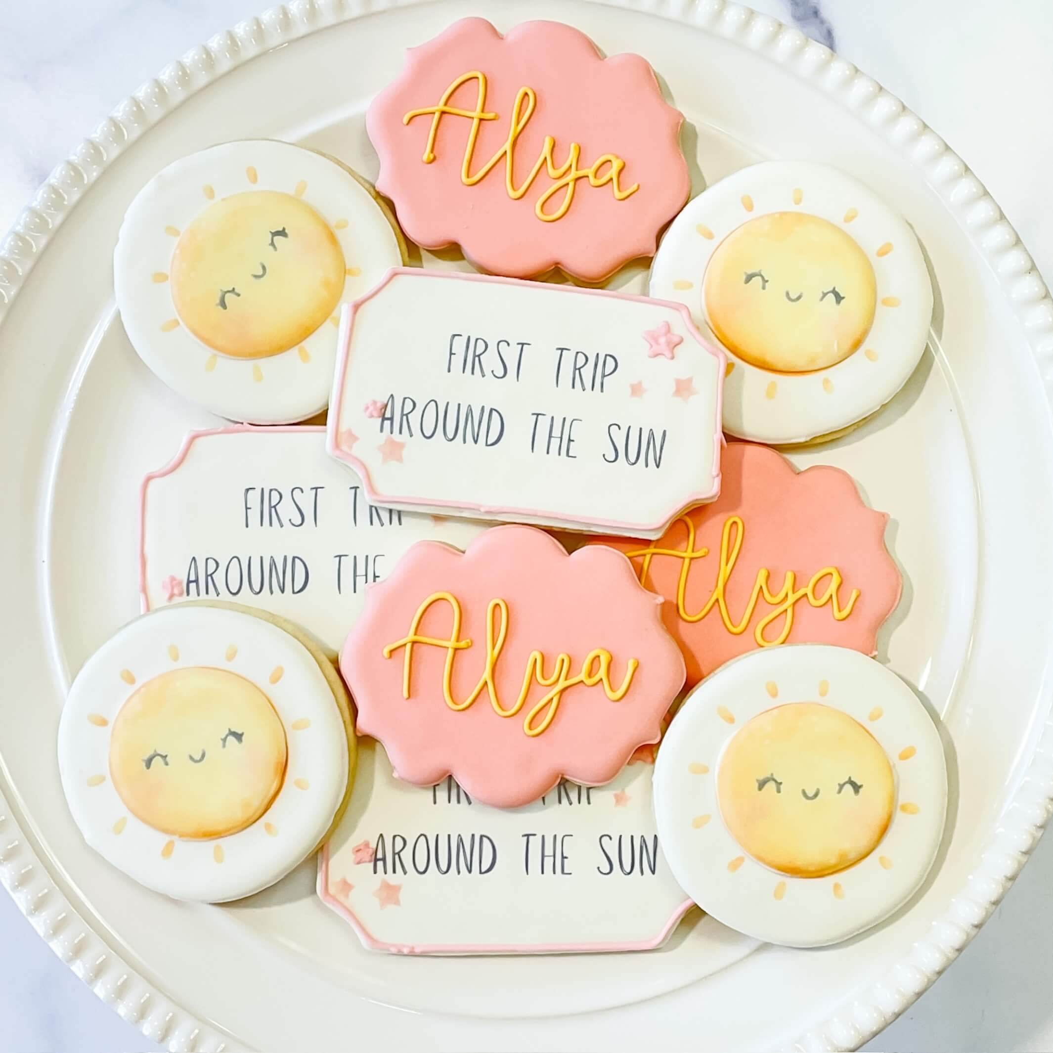 Custom Birthday Cookies | Trip Around the Sun – Southern Sugar Bakery