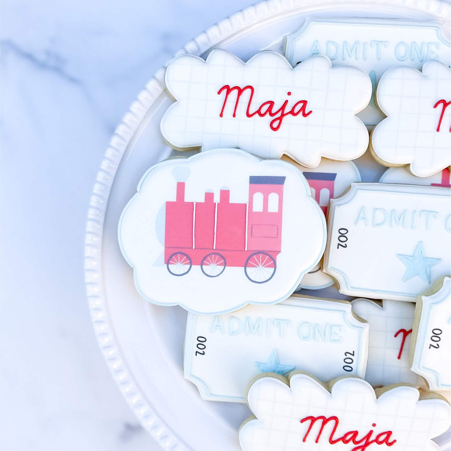 Custom Birthday Cookies | All Aboard the Train – Southern Sugar Bakery